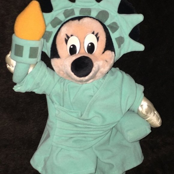Toys | Vintage Disney Minnie Mouse Lady Statue Of Liberty Plush Bean ...